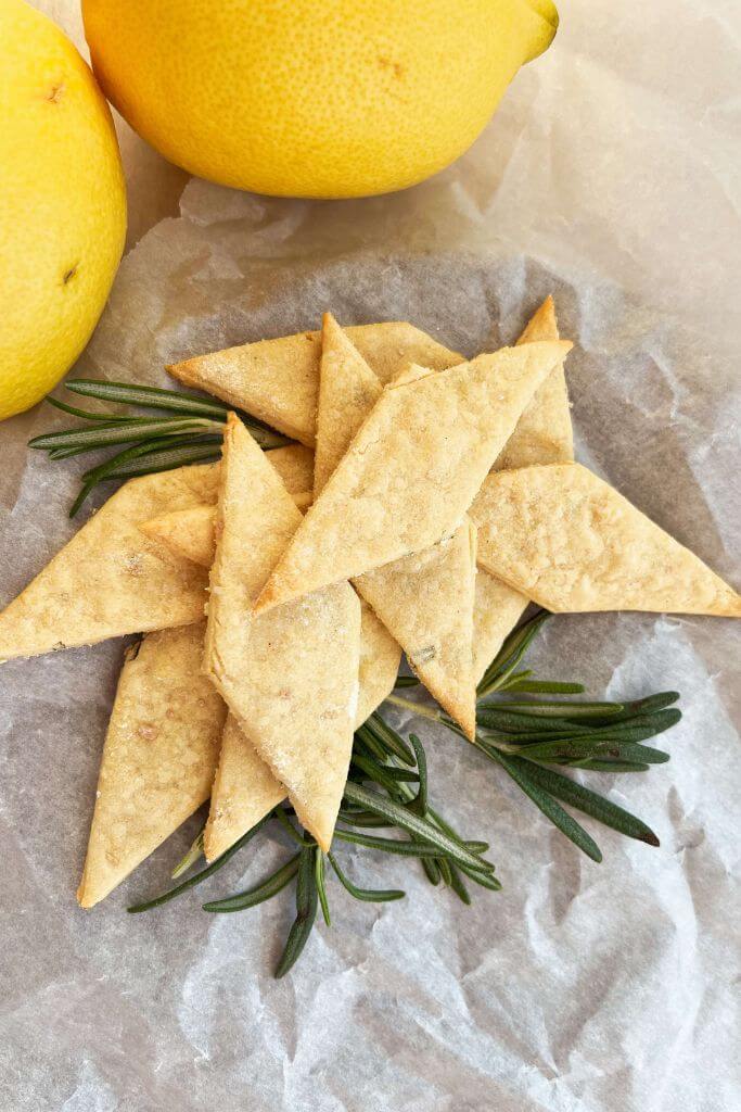 Gluten-Free Lemon Rosemary Sourdough Discard Crackers - Sage & Solar