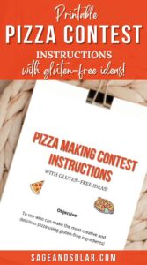 Printable Pizza Contest Instructions with Gluten-Free Ideas! - Sage & Solar