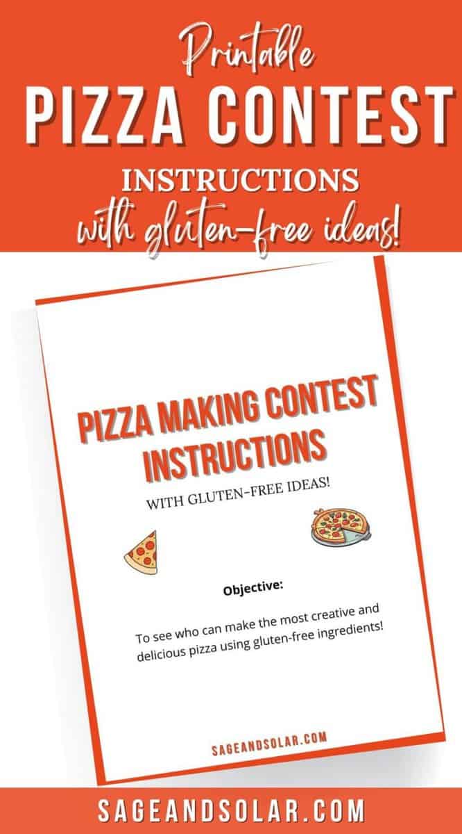 Printable Pizza Contest Instructions with Gluten-Free Ideas! - Sage & Solar