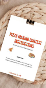 Printable Pizza Contest Instructions with Gluten-Free Ideas! - Sage & Solar